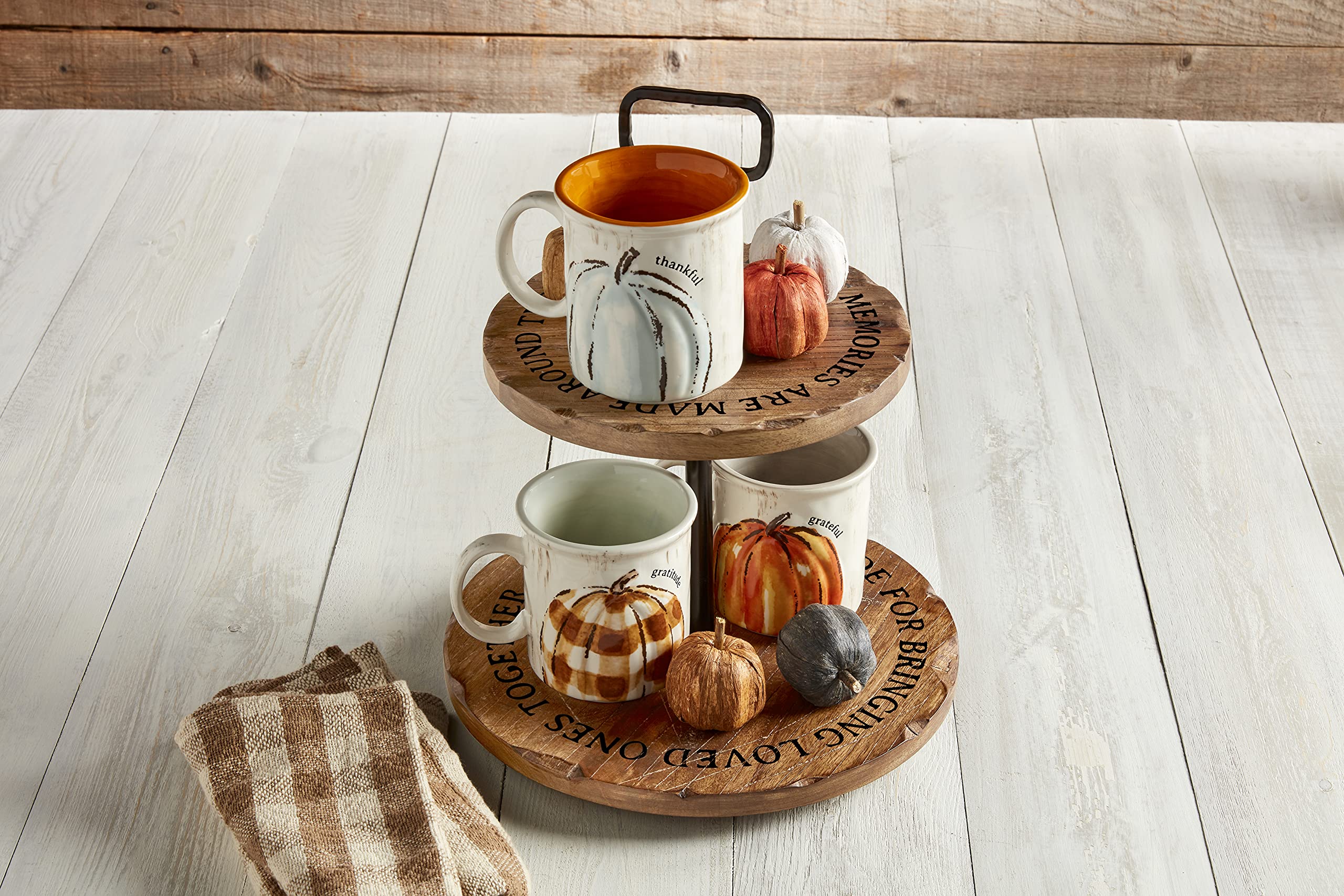 Mud Pie, Orange, 21 oz Oversized Harvest Pumpkin Mug, OrangePumpkin