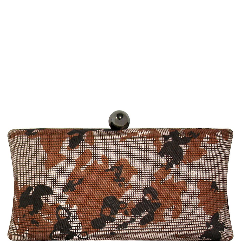 Python Box Clutch,Tan