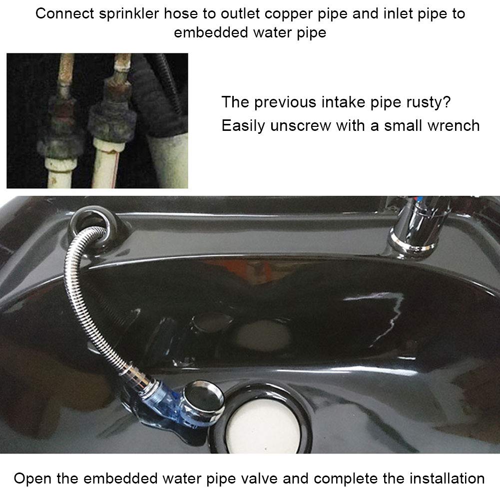 Shampoo Bed 70cm Faucet, Shampoo Bed Shower Head Shampoo Bed Chair Valve, Hair Salon Accessories