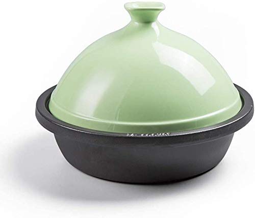 Picnic Bag Sooiy Traditional Moroccan tagine, cast Iron Pot Ceramic Casserole, Multifunction pan,Green,26cm (Color : Red, Size : 26cm)