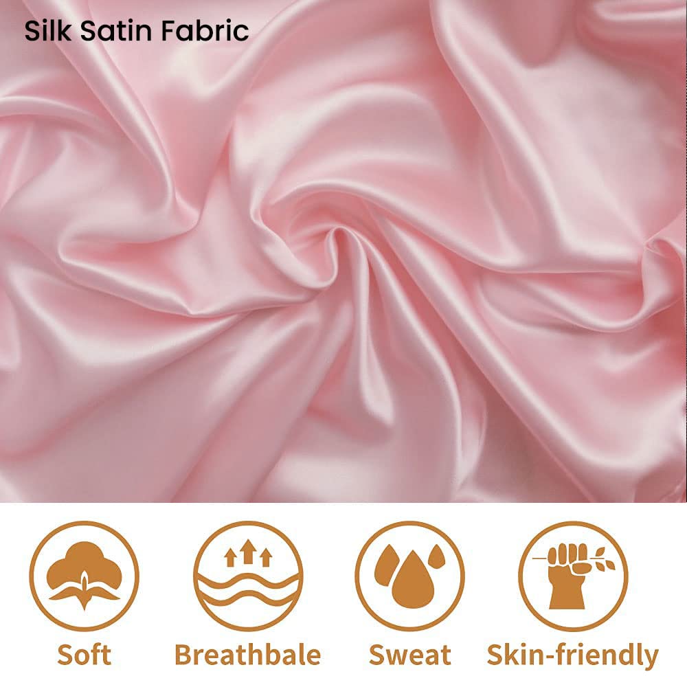 Satin Bonnets for Women, 4PCS Silk Bonnet Hair Bonnet for Sleeping Silk Night Sleep Cap for Girls