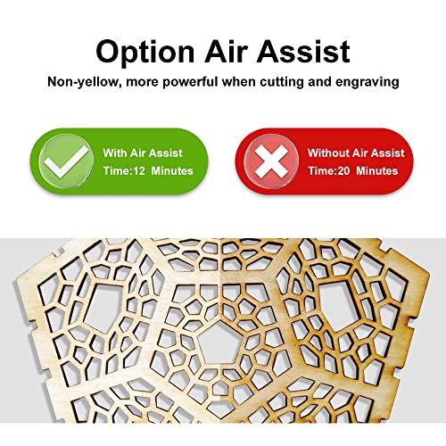 Longer Cut Engraver Air Assist Kit with Air Pump, for Ray5 10W/20W Laser Engravers