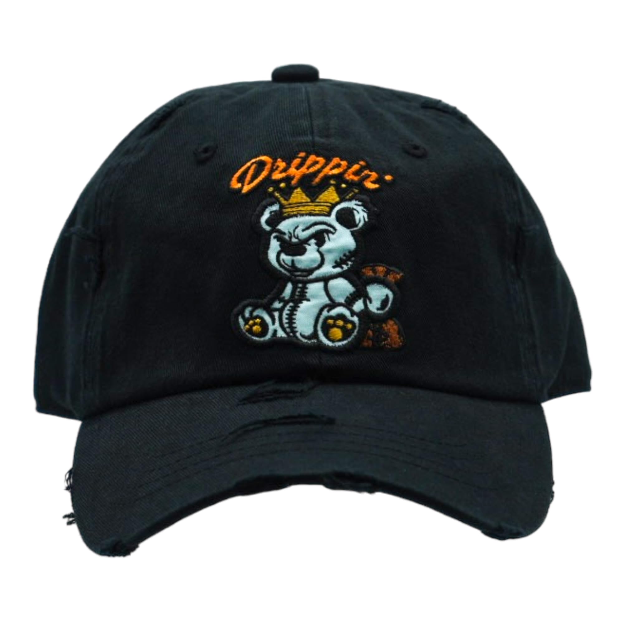 MU:KA: Bear Embroidered Graphic Baseball Cap Adjustable Cotton Dad Hat for Men and Women (Voodoo Bear (Royal))