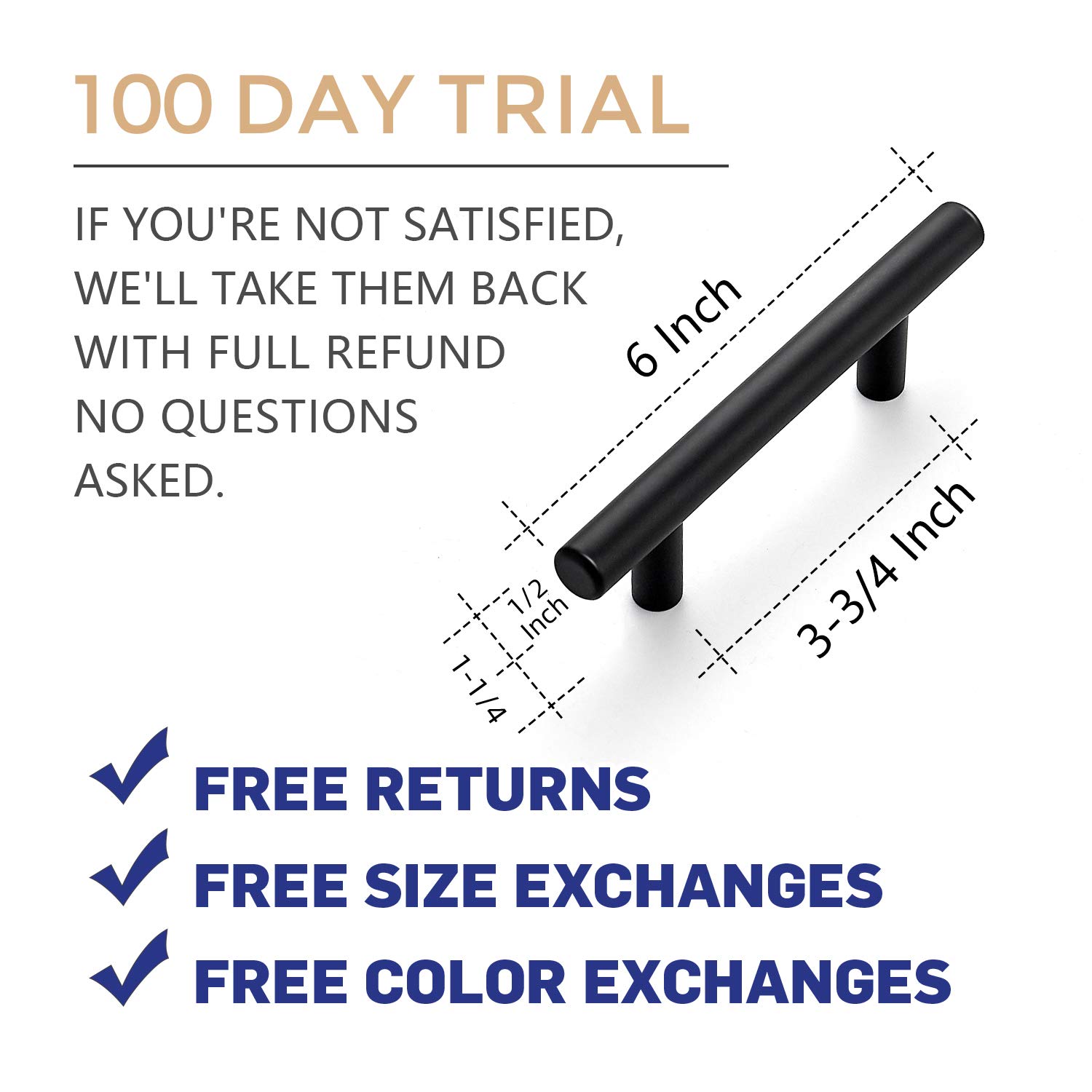 Ravinte 30 Pack 6 inch Cabinet Pulls Matte Black Stainless Steel Kitchen Drawer Pulls Cupboard Handles Cabinet Handles 3.75β Hole Center