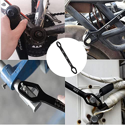 YWHWXB Double Ended Multifunctional Universal Wrench, 5/16”-1/2”, 9/16”-7/8” Self-Tightening Wrench, Chrome Vanadium Steel Repair Tool