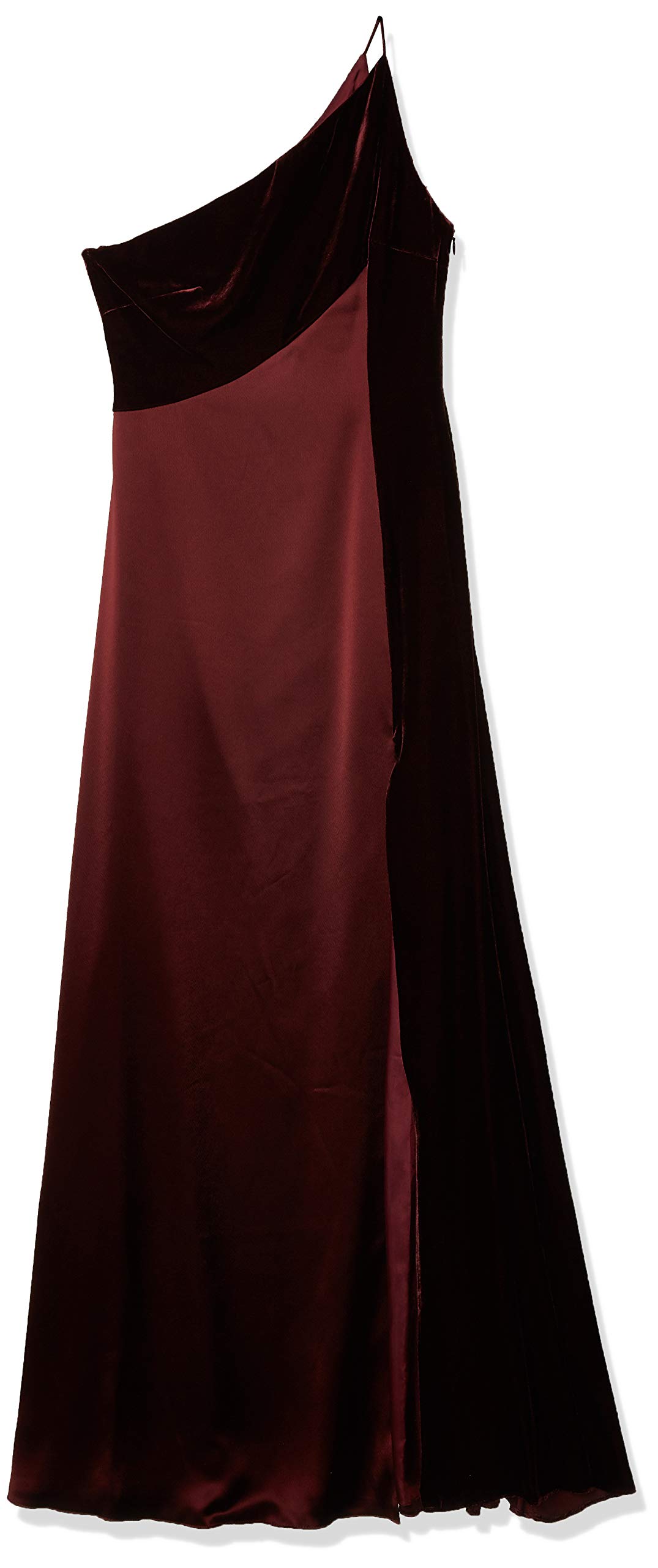 Jill Jill Stuart Women's Velvet/Silk One Shoulder, Raisin, 10