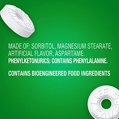 LIFE SAVERS Wint-O-Green Sugar Free Breath Mints Hard Candy, 2.75 oz Bag