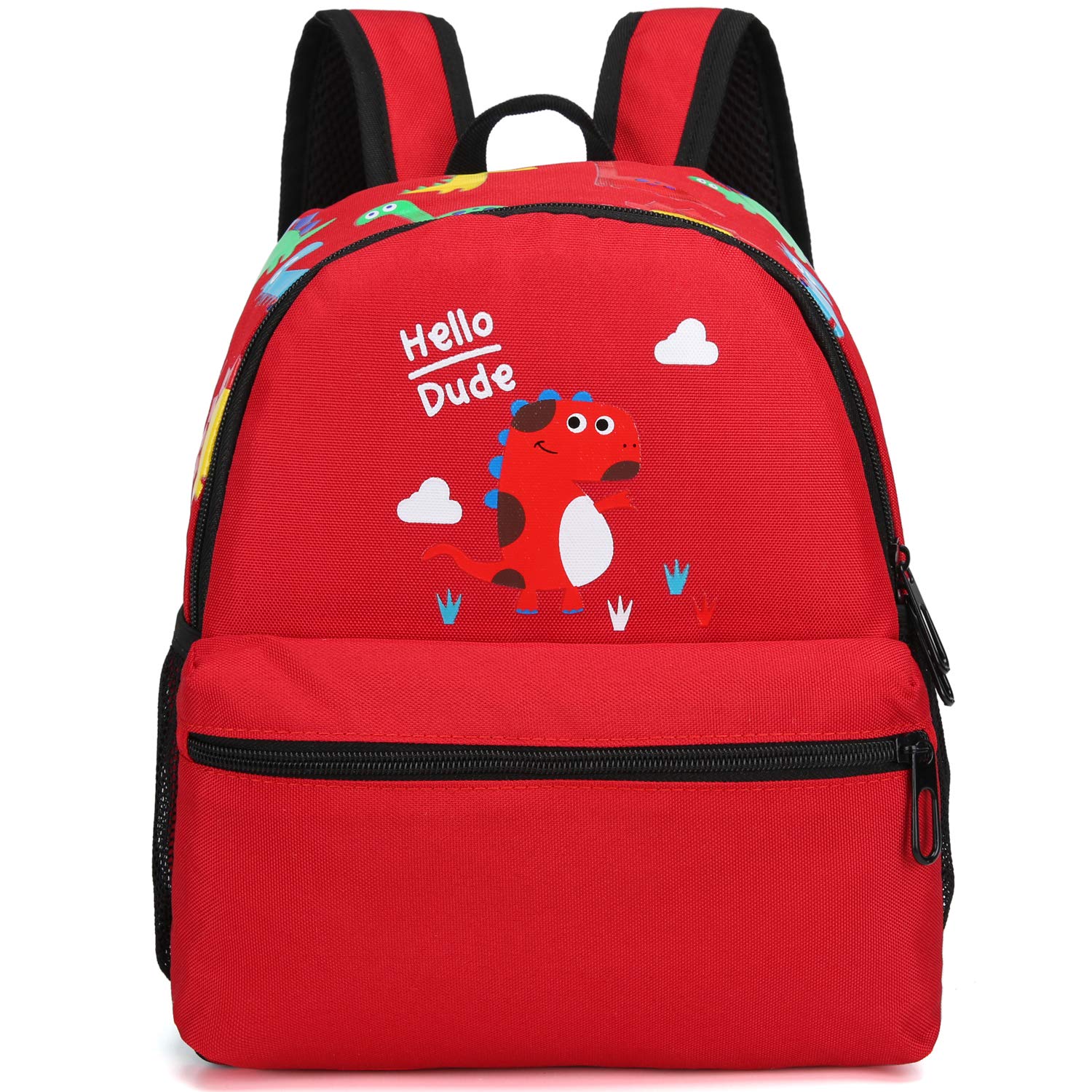 Kids Toddler Backpack Boys with Strap Dinosaur Kindergarten Leash Bookbag(Pink)