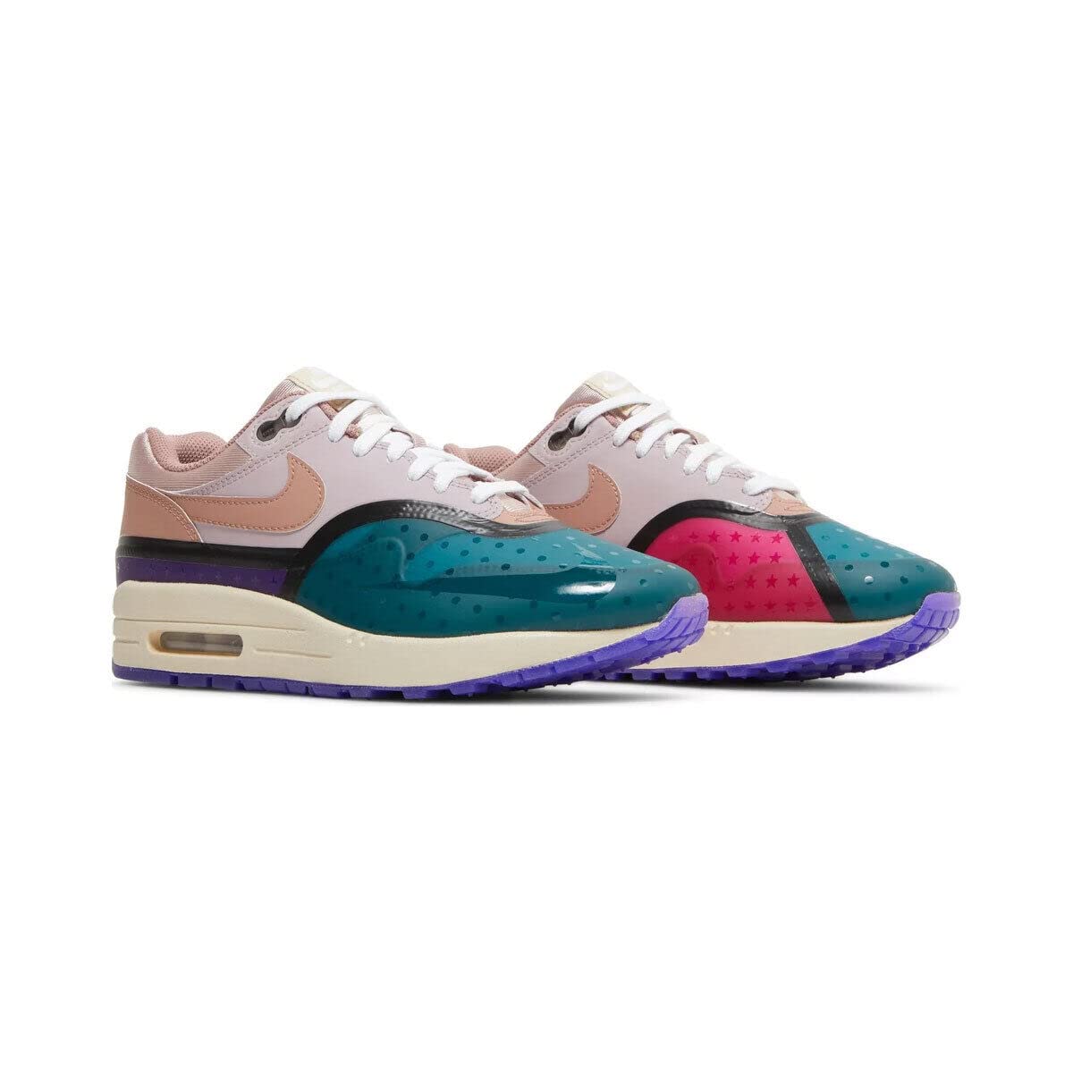 Nike Air Max 1 PRM Plum Fog/Fossil Rose/Pink Oxford 5.5 D (M)