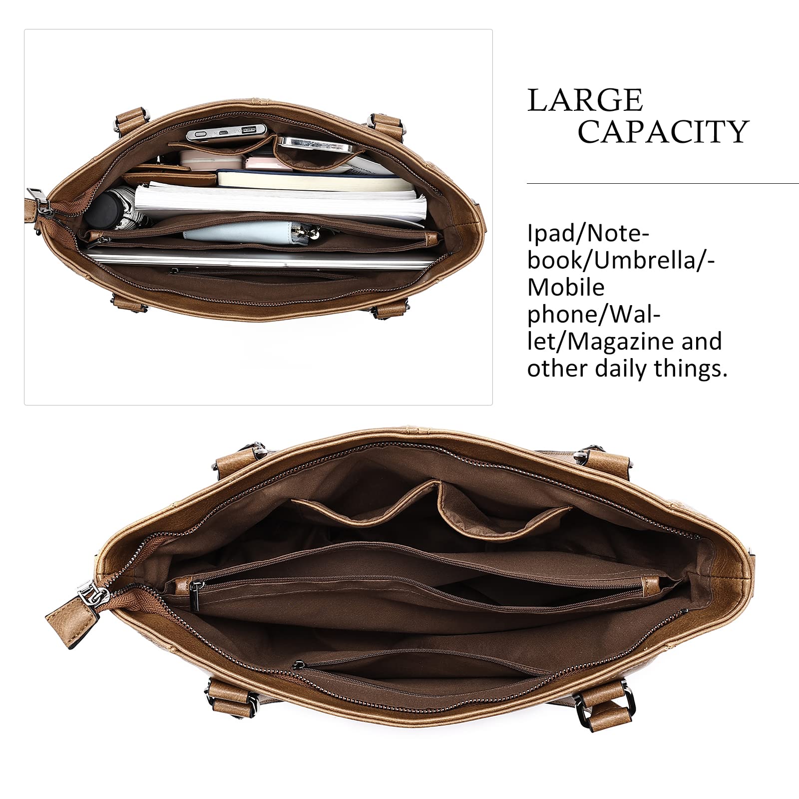 Pursess for Women,Soft PU Leather Handbags ,Large Capacity Purse, Fashion Crossbody Bags, Top Handle Satchel