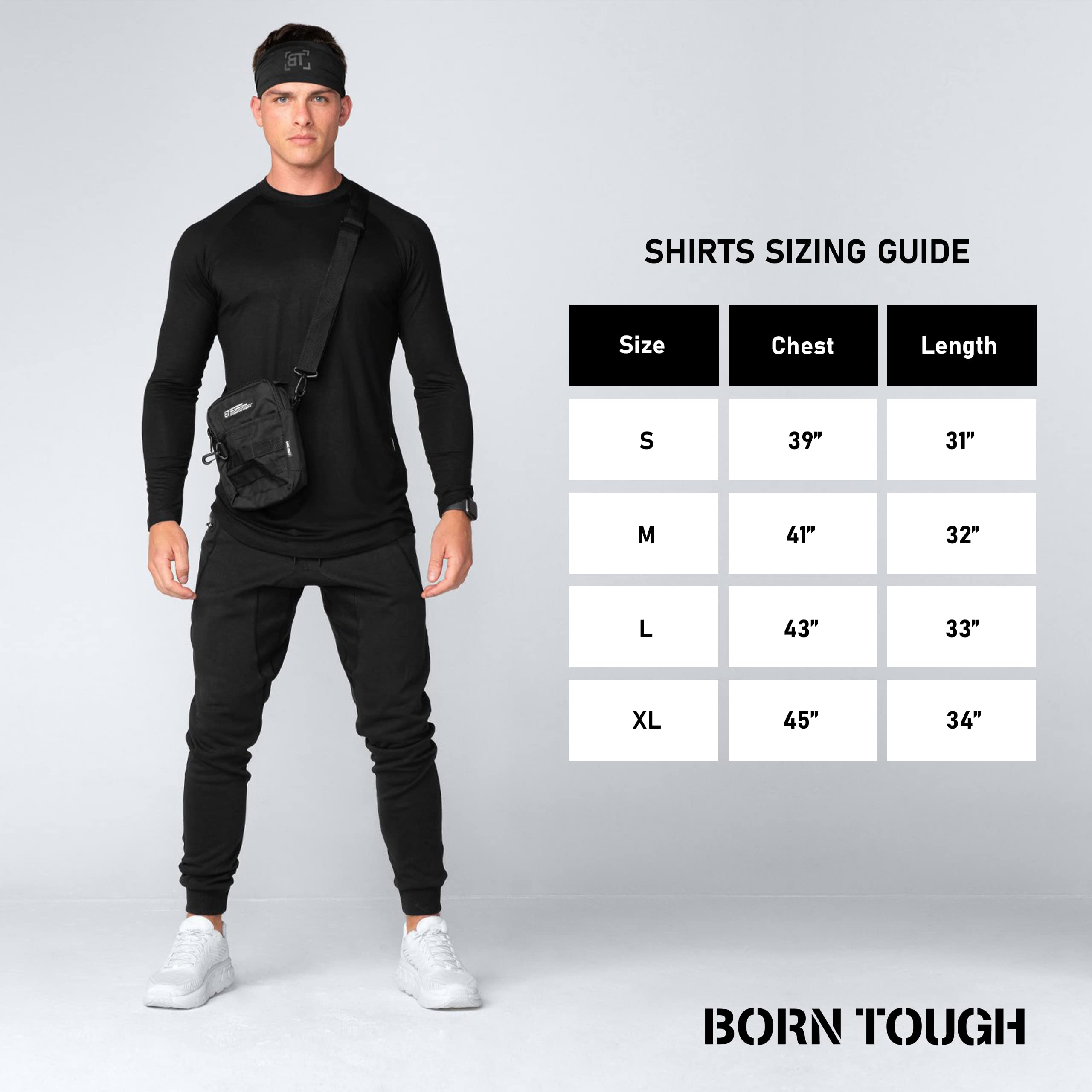 Men’s Workout Core Fit Long Sleeve Shirt, Athletic Bodybuilding Long Sleeve Shirt for Men, Running Core Fit Long Sleeve Shirt (as1, alpha, x_l, regular, regular, Black)