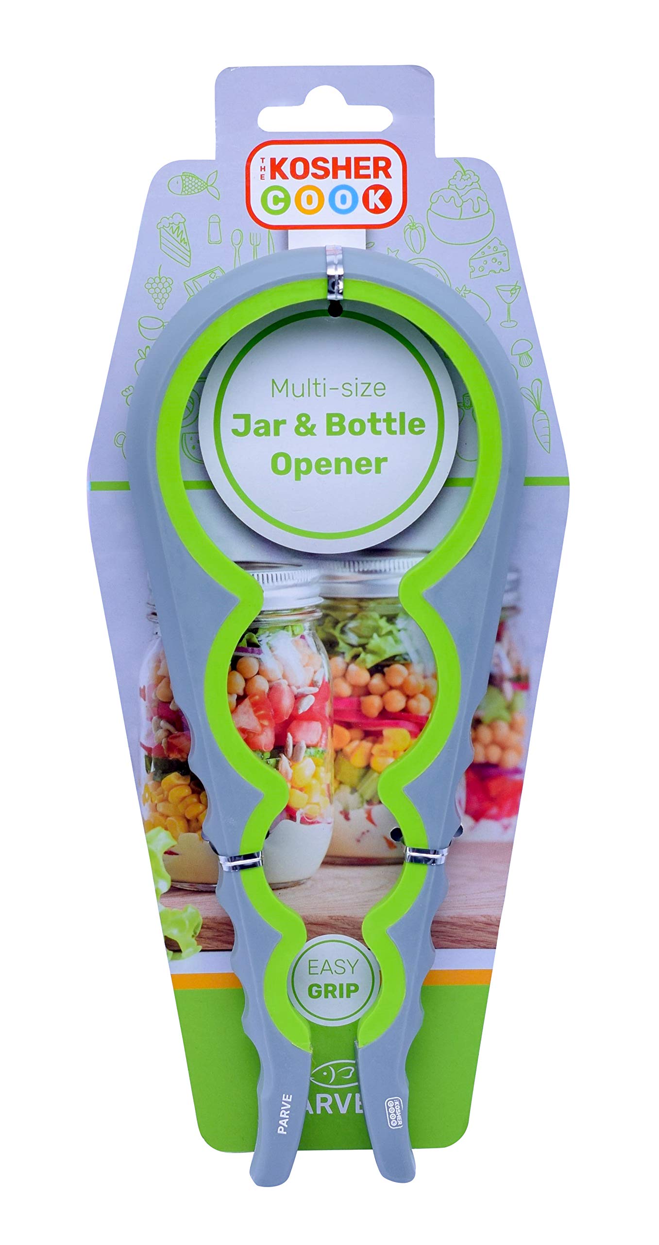 Parve Green Jar Opener β Safe Manual Bottle Opener, Comfortable Grip, Food Safe β Color Coded Kitchen Accessories