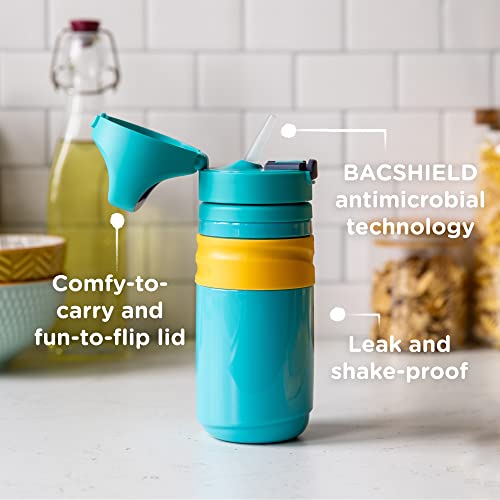Tommee Tippee Superstar Insulated Flip Top Sportee Straw Cup, 18m+, 11oz, 1 Pack | Leak and Shake Proof, Anti-Microbial Spout