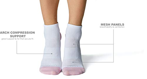 Love Classic 3-Pack White Ankle Socks for Women | Moisture Wicking Socks for Running or Lounging (XS/S Size: 5-7)