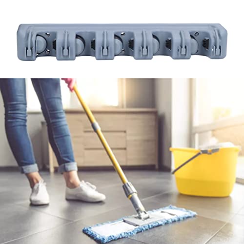Rosvola Broom Holder Space Saving Broom Wall Shelf Multifunctional for Bathroom (Type A)