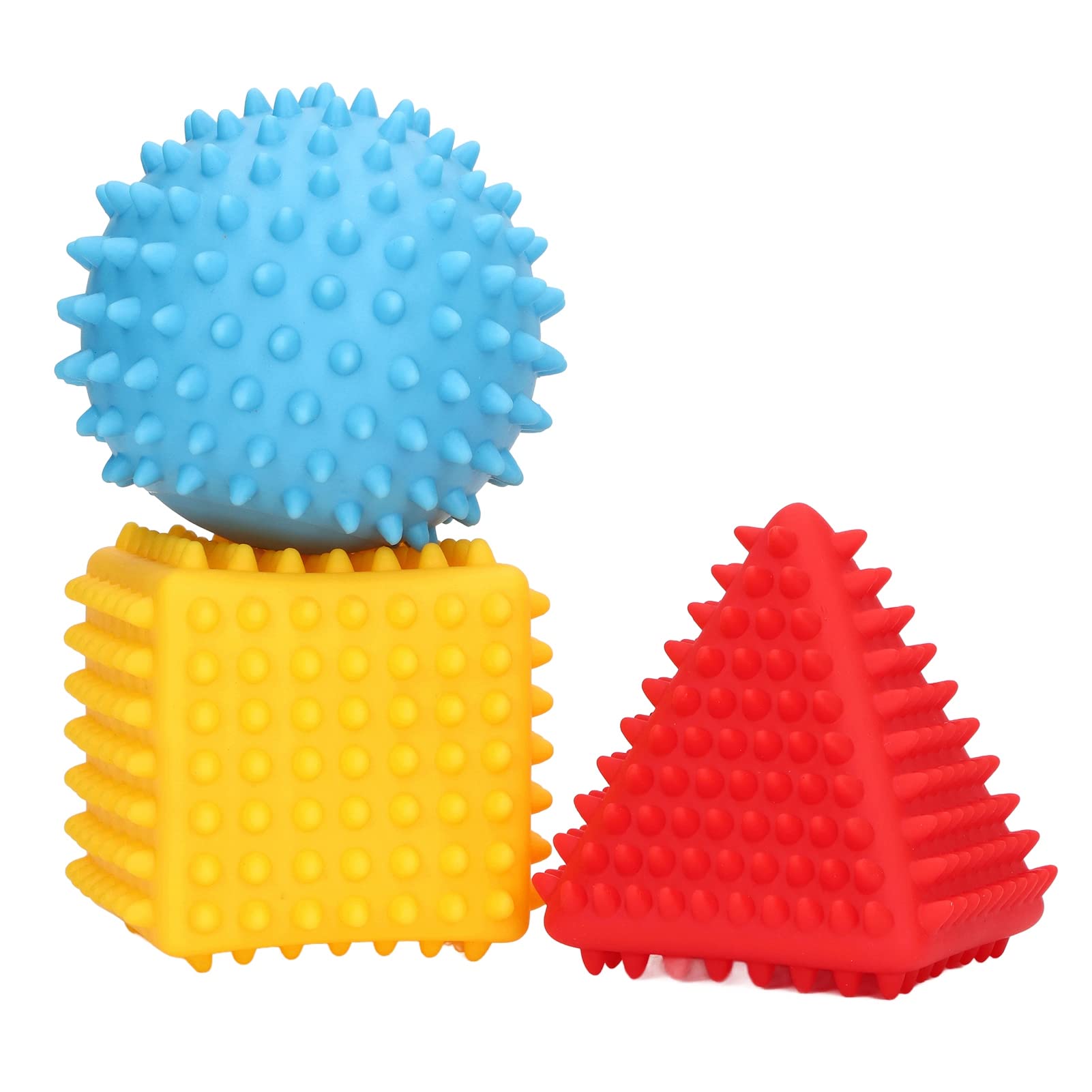 Qinlorgo Toddler Balls, Motor Skills 3 Pieces Baby Ball Set for Home for Training for 6 Months