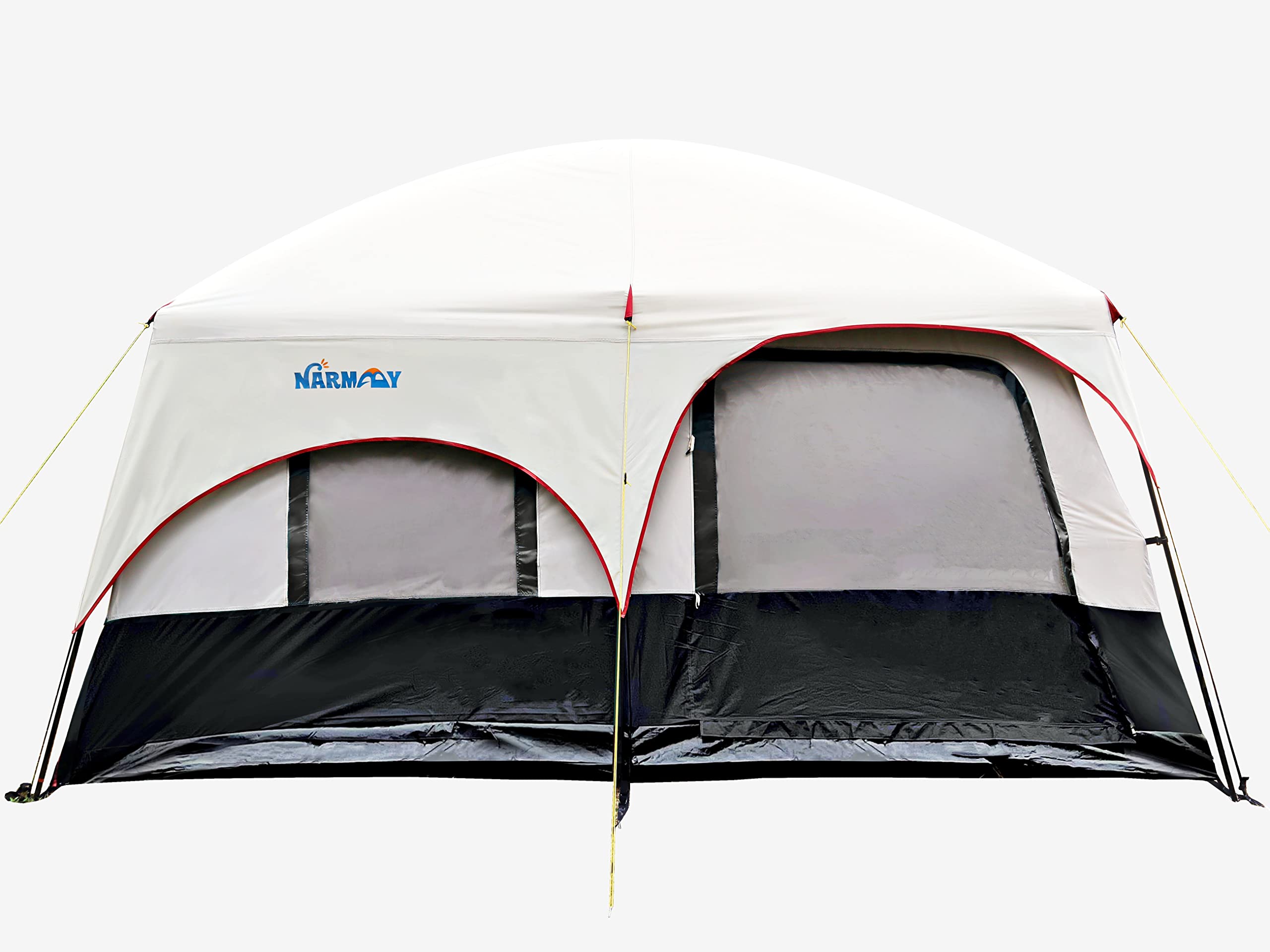 NARMAY® Camping Tent 6-8 Person Family Cabin Tent - 14' x 10' (Black)