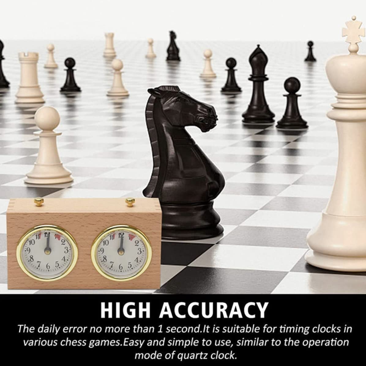 Professional Chess Timer, Professional Competition Mechanical Analog Chess Clock, I-GO Count Up Count Down Timer, No Battery Needed
