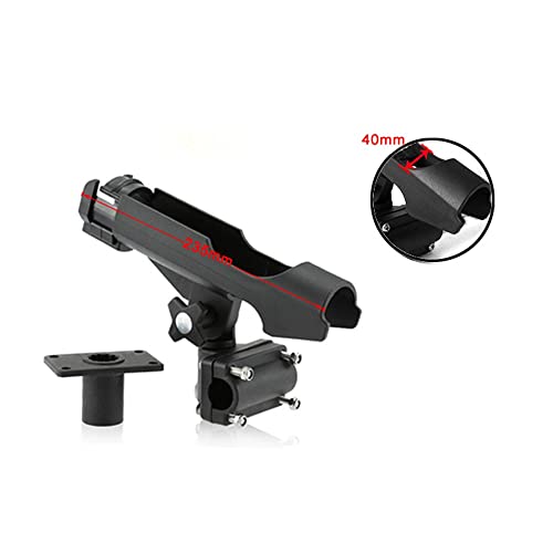 MengK Adjustable Fishing Rod Rack Holder 360° Rotating Kayak Rail Boat Fishing Support Tool Accessory Pole Bracket