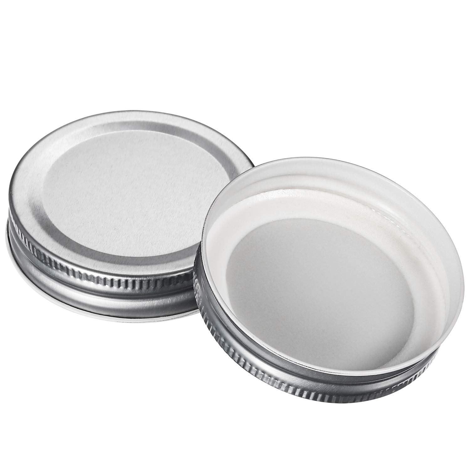 Pangda 24 Pack Mason Jar Lids Regular Mouth Silicone Seals Leak Proof Secure Mason Storage Solid Caps