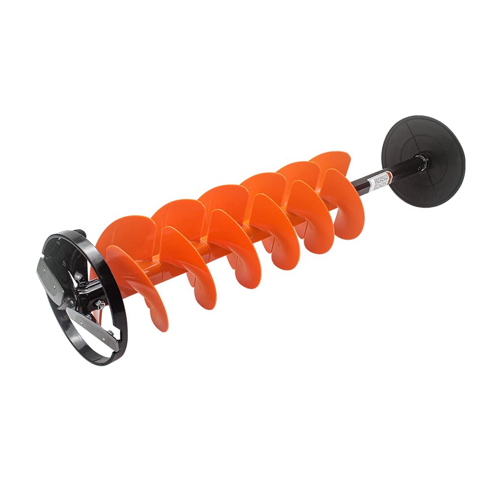 Nordic Legend Hardware Lite E-Drill Combo, Cordless Nylon Ice Drill Auger 6" Dia. W/ICE Scoop Chipper/Universal Drill Adapter/Ice Fishing Rod Rack and 1 Set REPLACMENT Blades