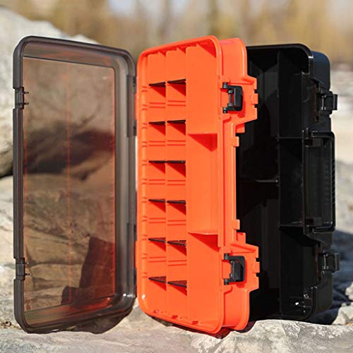 Multifunction Tackle Storage Box Multifunctional Fish Hook Box Parts Box Storage Box Special Tool Box Plastic Bait Box Double-layer Fake Bait Box Fishing Gear Accessories Box Large Capacity Lure Box E