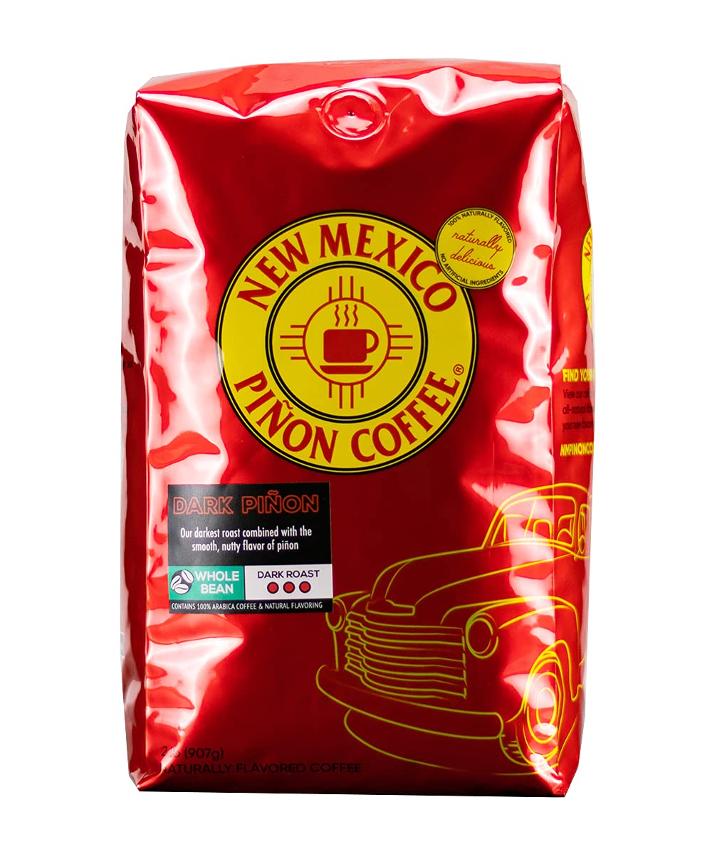 New Mexico Piñon Coffee Naturally Flavored Coffee (Dark Piñon Whole Bean, 2 pound)