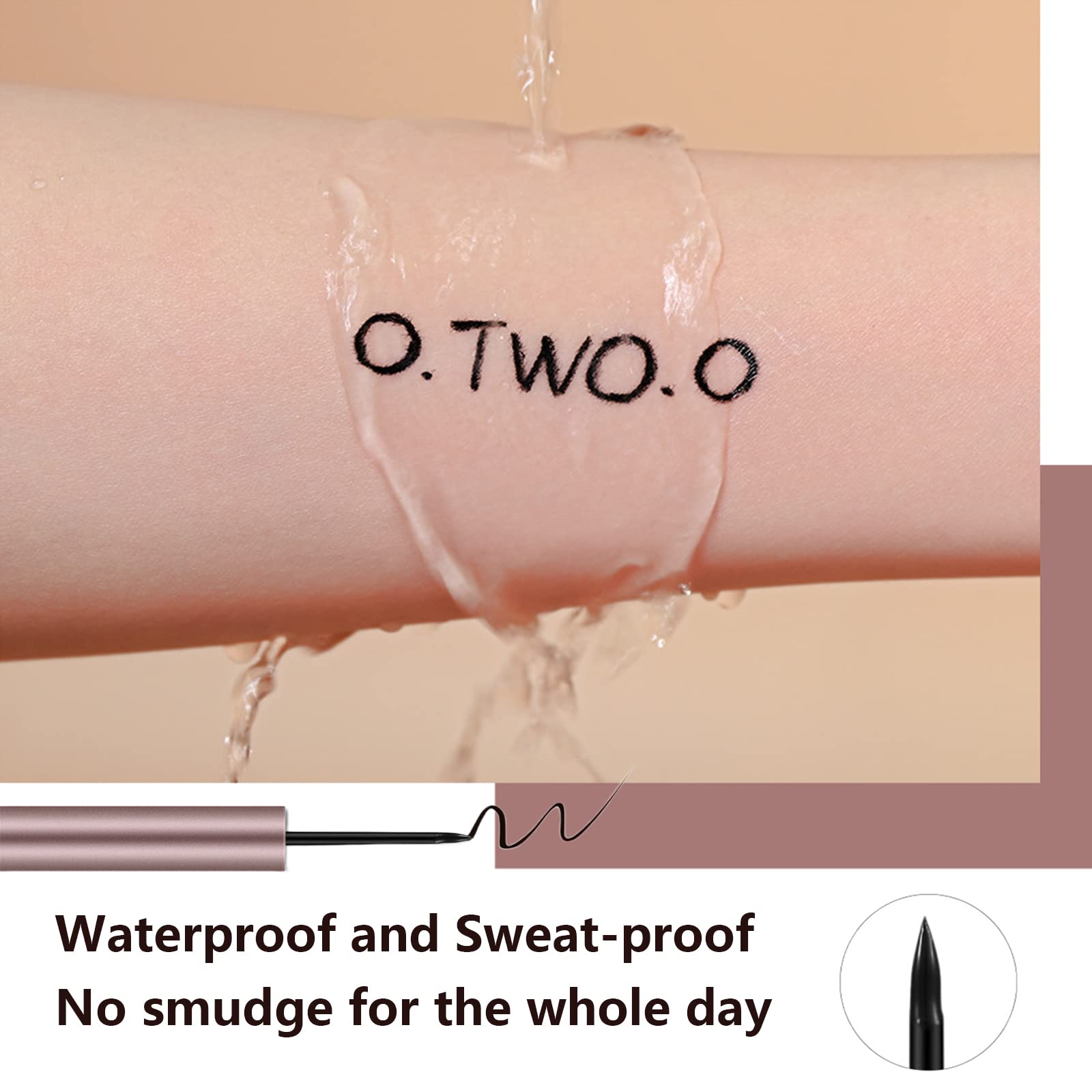Liquid Eyeliner,Black Eyeliner, Waterproof Eyeliner Pencil Smudge Proof, Quick Dry Eye Liner Pencils Precise Thin Eyeliner Liquid Liner Pen, Easy to Control Long Lasting Matte Liquid Eyeliner Makeup Cosmetics for Women Girls Men, All Beginners , 5ML/0.16F