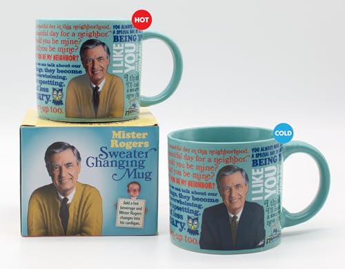 Mister Rogers Heat Changing Mug - Add Coffee or Tea and Mr. Rogers' Jacket Changes to His Sweater - Comes in a Fun Box
