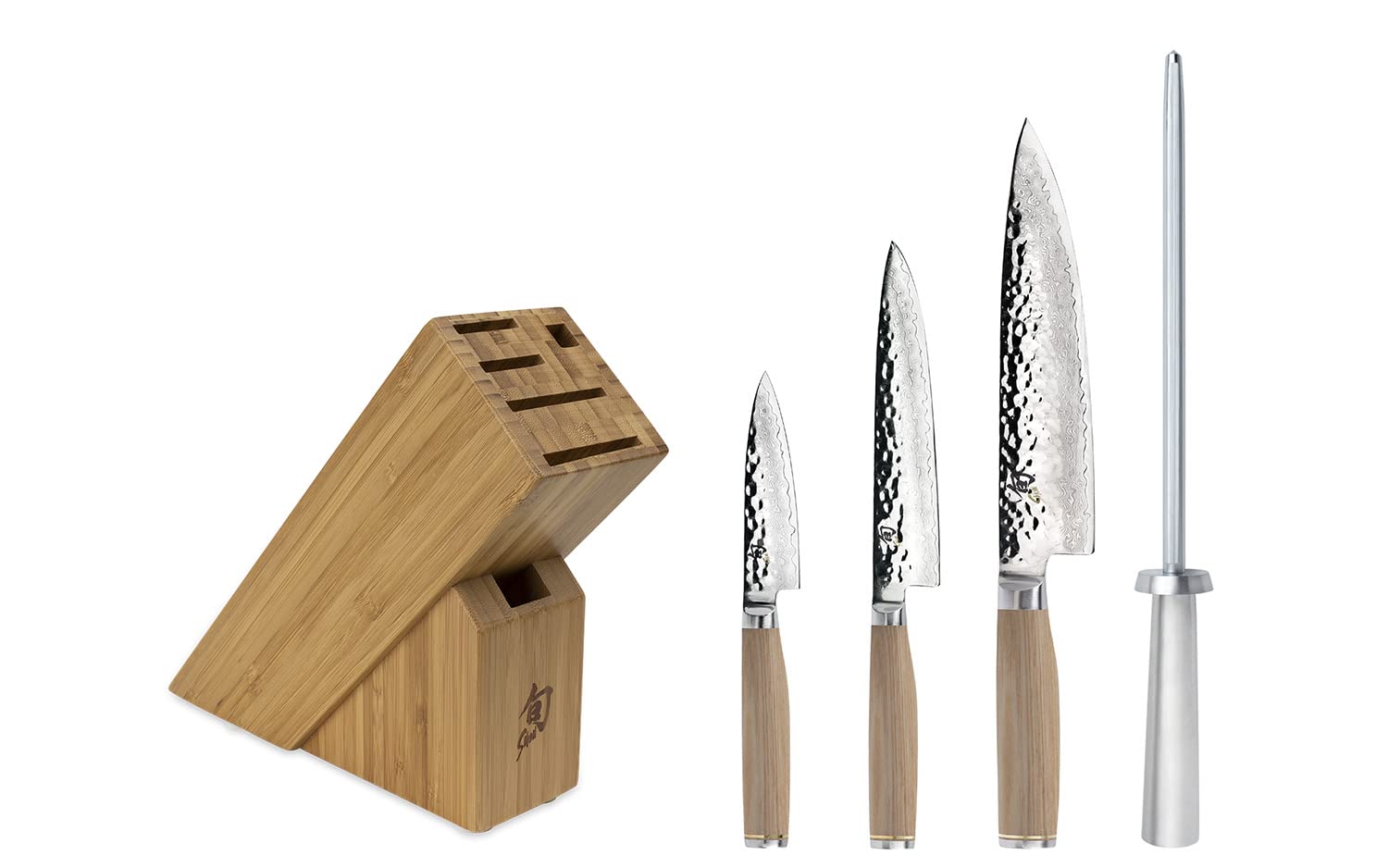 Shun Premier Blonde Starter Block, 5 Piece Set, Silver