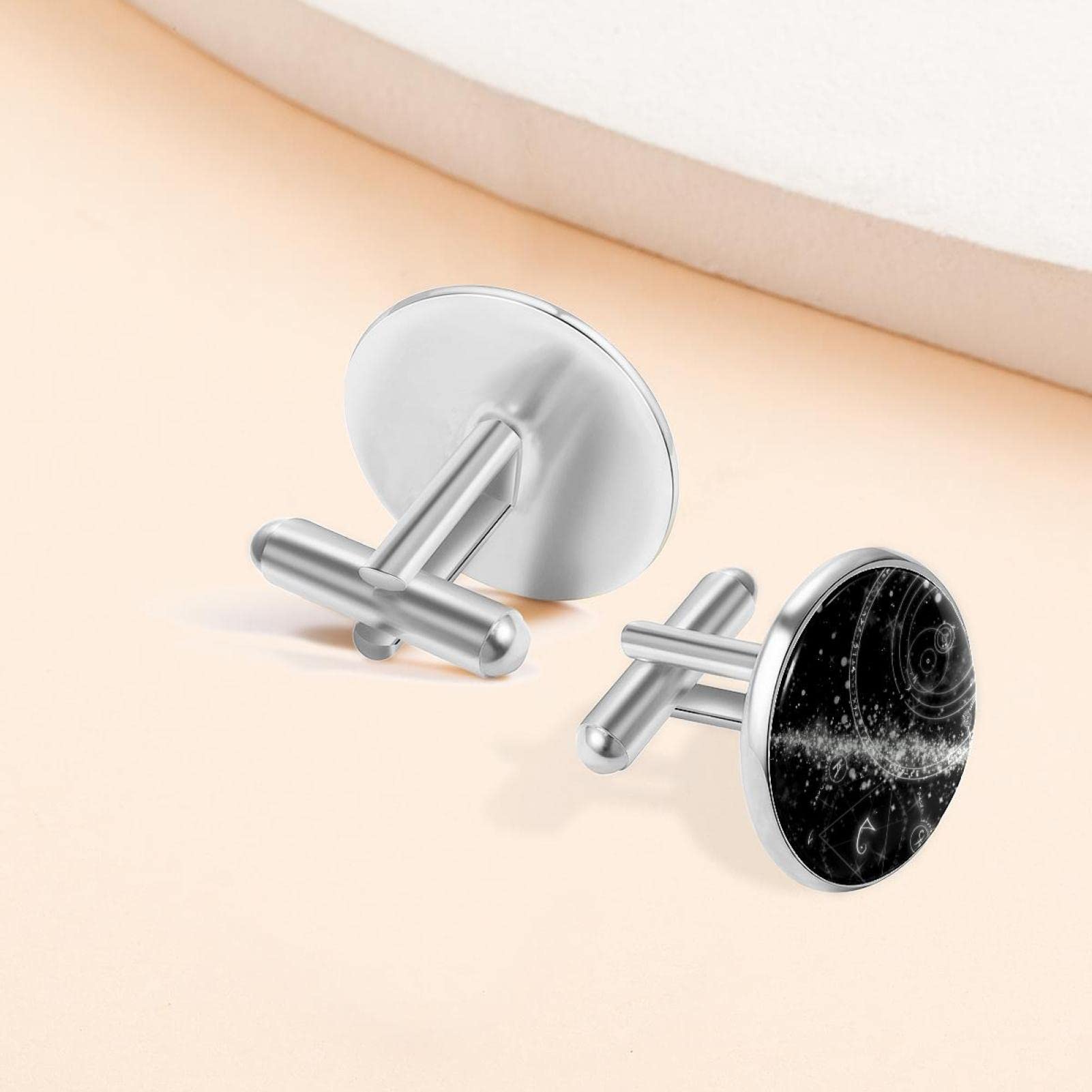 Plant, Cufflinks and Studs Set for Tuxedo Shirts Business Wedding (Multiple Colors7)