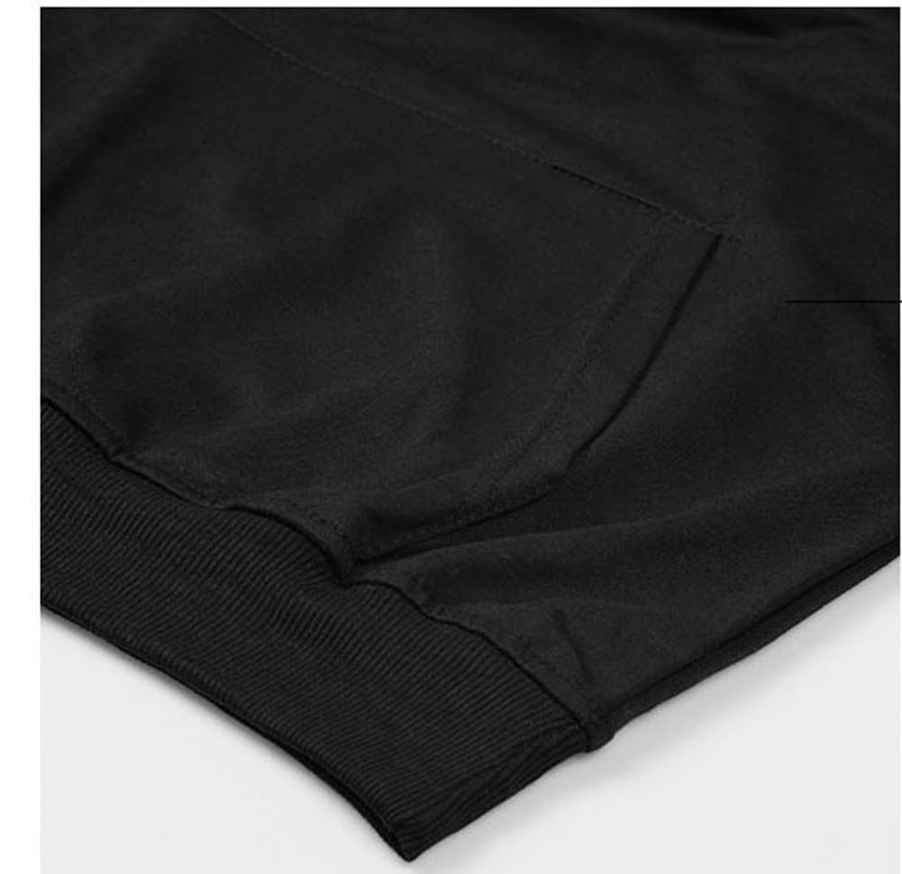 jupkem unisex animation hoodie cosplay Jacket Pullover Sweatshirt with Pocket (Black 1, Small)