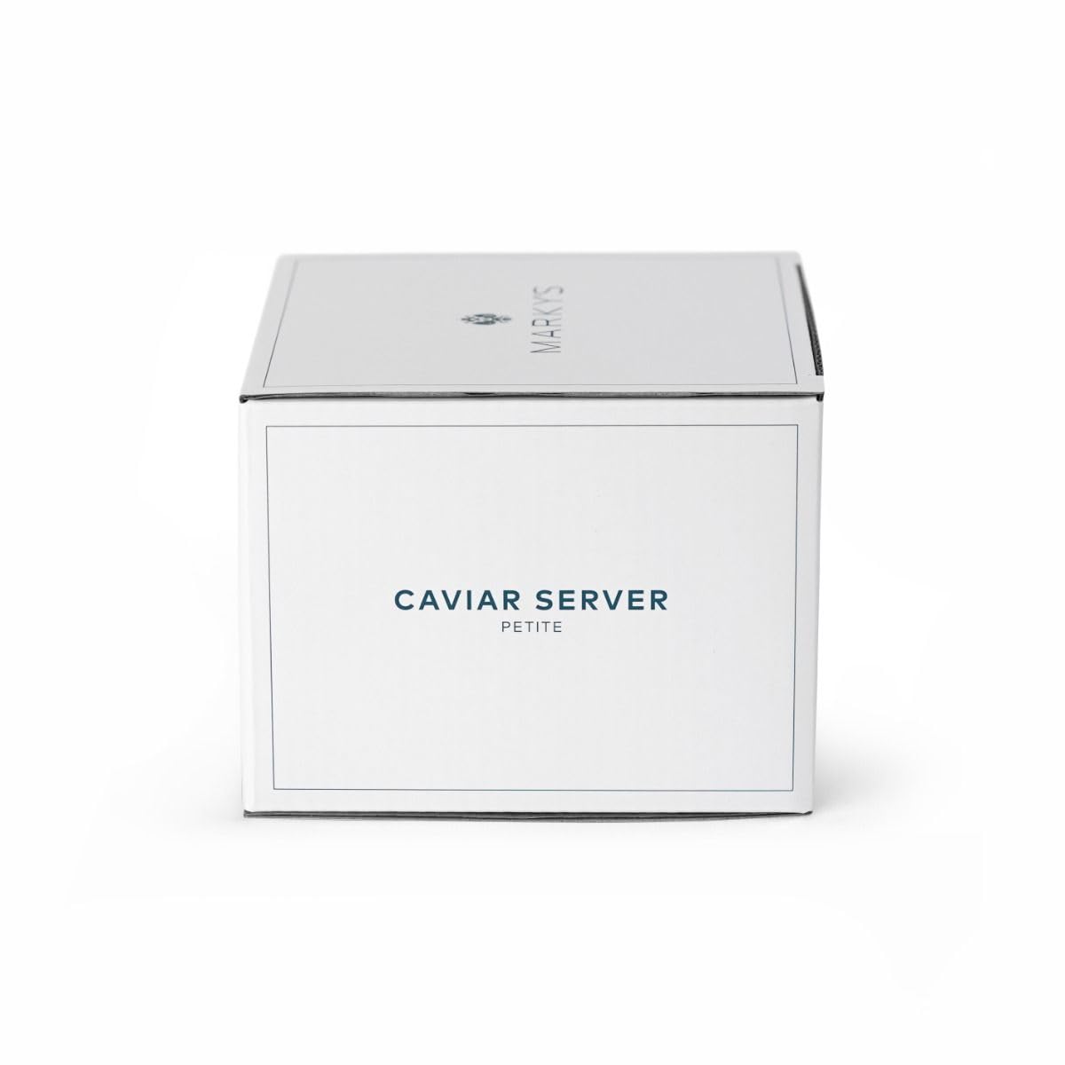 MARKY'S Glass and Metal Caviar Server Set - Single Serving β Premium Roe Chiller