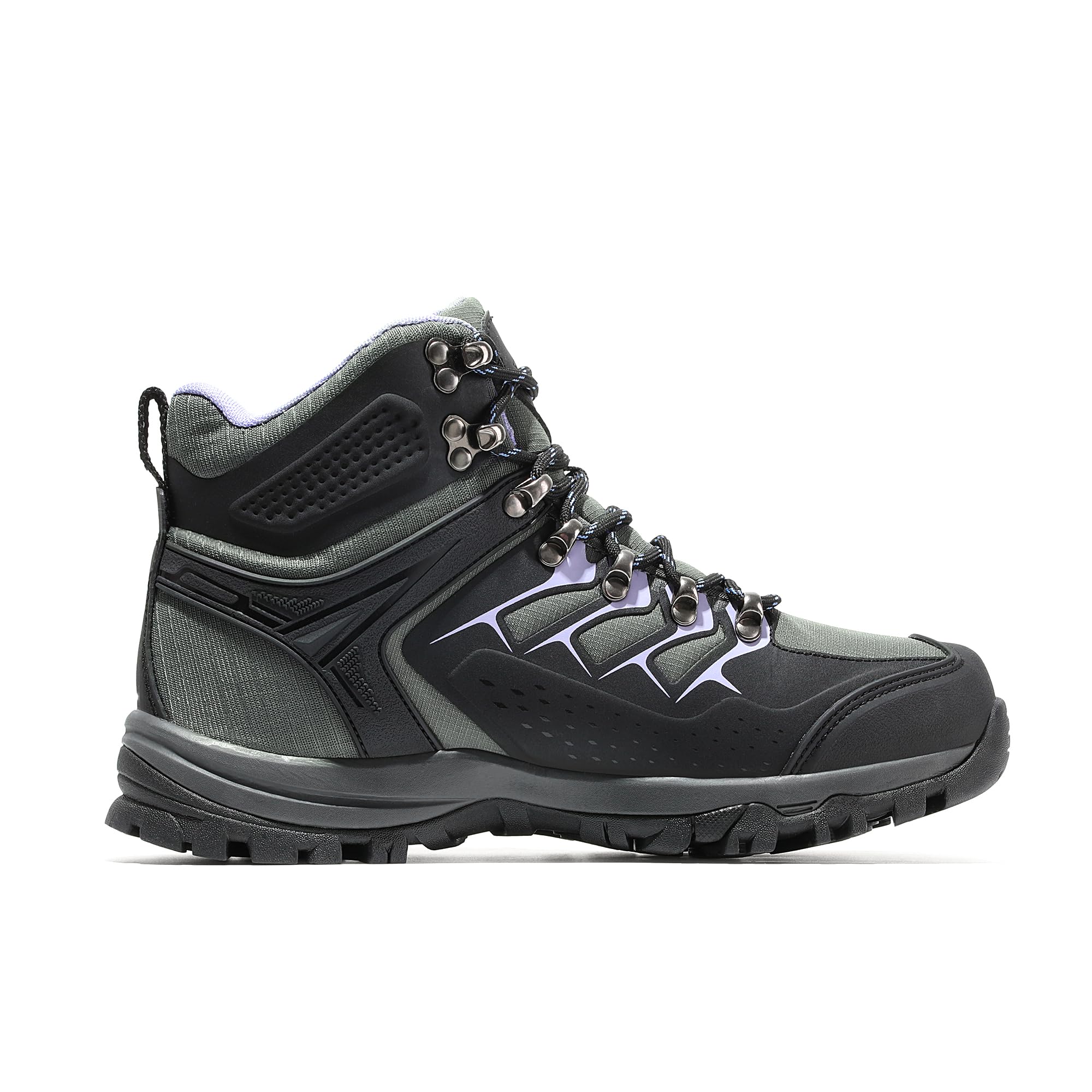 NORTIV 8 Womens Hiking Boots Waterproof Backpacking Lightweight for Outdoor Trekking Camping Trail Hiking Boots Black Size 7.5 SNHB2211W