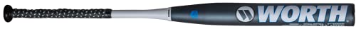 Worth | 2022 | KRECHER | XL | USA/ASA Slowpitch Softball Bat | 13.5" Barrel | 34" x 26 oz & Grip-N-Rip Bat Grip Taper, Night Camo
