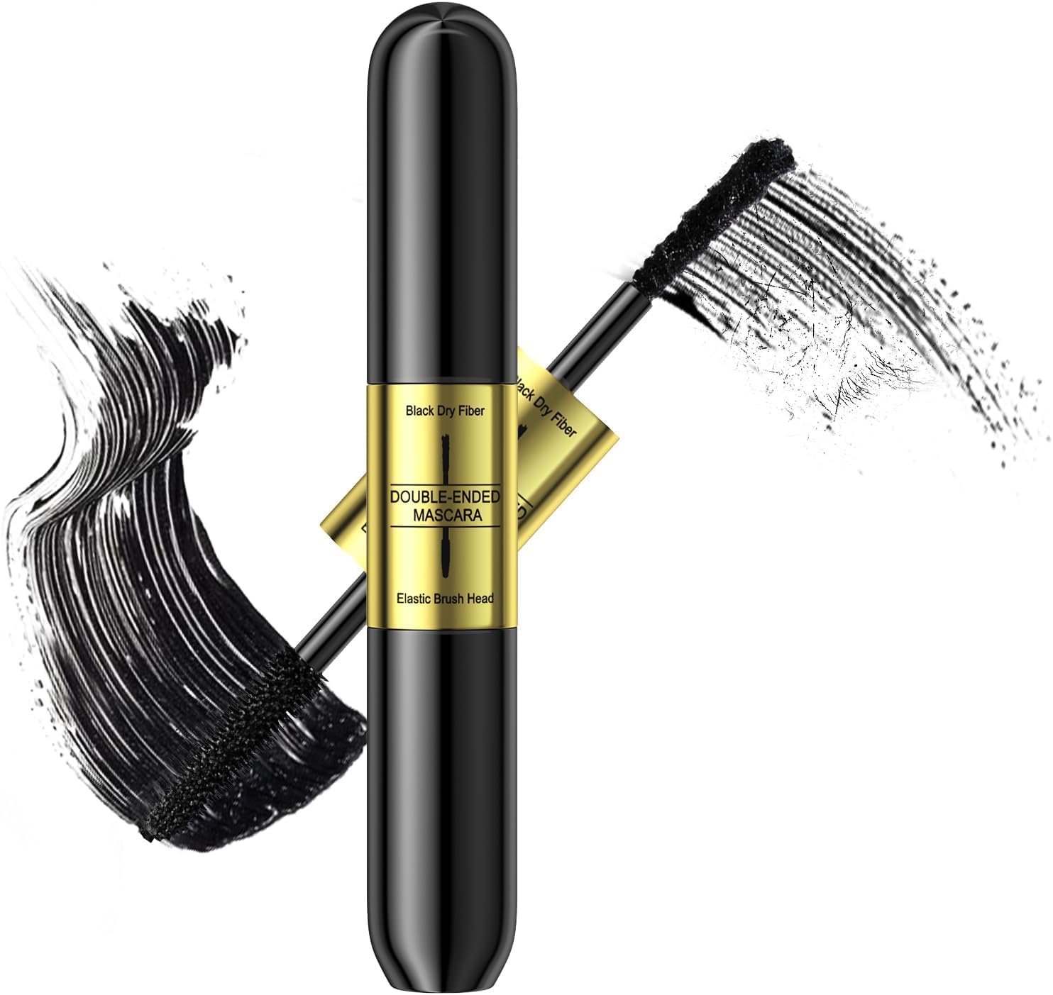 Mascara Black,Telescopic Mascara Two-in-One Extension Mascara,Full and Light,Long-Lasting Smudge-Proof Mascara Slender,Dense Thick Curling for Eye Makeup,No Flaking、No Smudging、No Clumping
