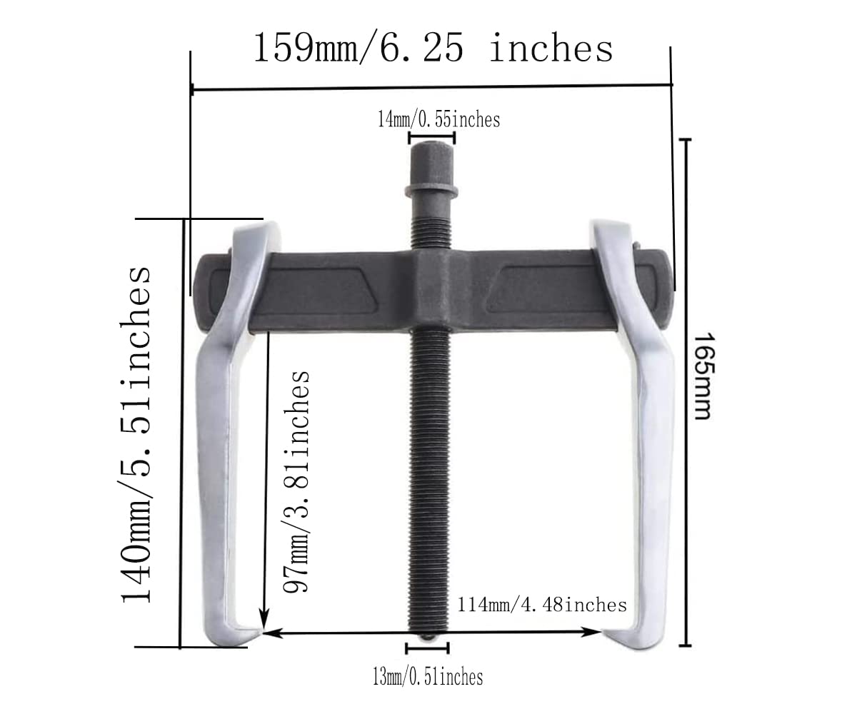 MANNIFEN CR-V Single Hook Two Claws Puller Separate Lifting Device.TAO+ Stores Offer 4 Different Sizes of jaw Puller for You to Choose to Deal with