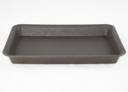 Rectangular Dark Brown Plastic Bonsai Training Pot, Cactus & Succulent Planter + Tray - 8.5"x 6.5"x 2.75"