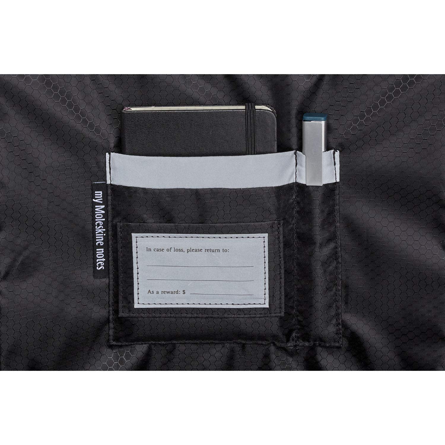 Moleskine ET926MTDBVK6 Business Backpack, Holds 15-Inch Laptops, Moss Green, Metro, Vertical Device Bag, Black