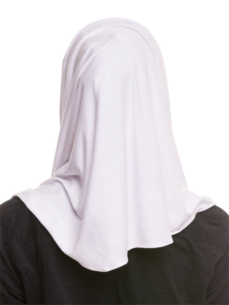 Kashkha Women's Ready To Wear Instant Hijab Scarf , White, 22inches Width*77inches Length /(55cm*200cm)