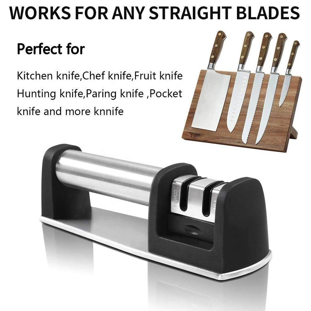 Knife Sharpener for All Knives, Sharpens Dull Knives Quickly, Safe and Easy to Use.