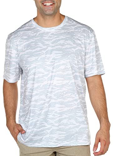 Mens Reel-Tec Camo Short Sleeve Shirt Medium Gray camo