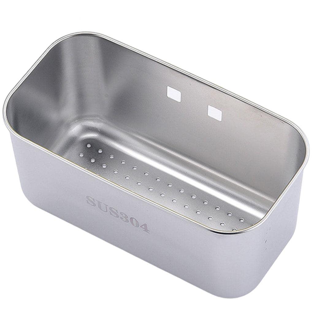 Multifunctional Sink with Suction Cup Support Sponge Storage Rack Sink Side Storage Drainer for Kitchen (Black) (Color : Silver)