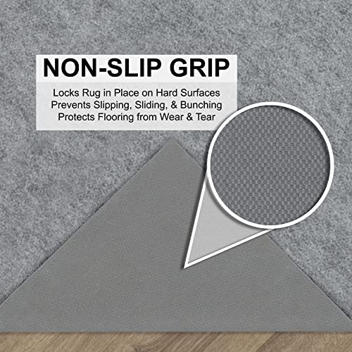 Mohawk Home 2 x 3 1/8 Low Profile Non Slip Rug Pad Felt + Rubber Gripper, Great For High Traffic Areas -Safe For All Floors