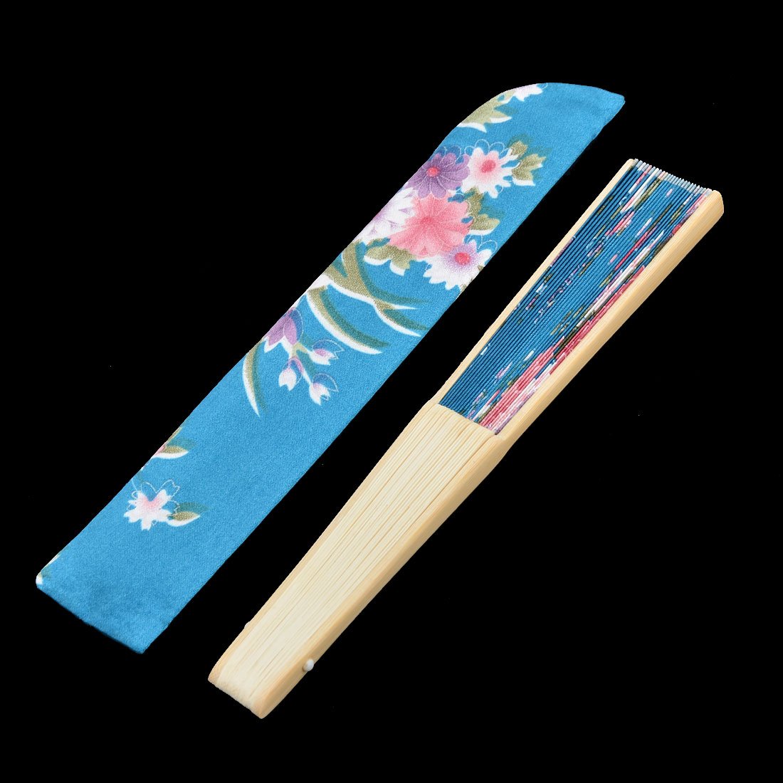 Qtqgoitem Polyester Flower Printed Festival Vintage Style Foldable Cooling Hand Fan 8.3 Inches Length (model: 2f8 142 844 42e d78)