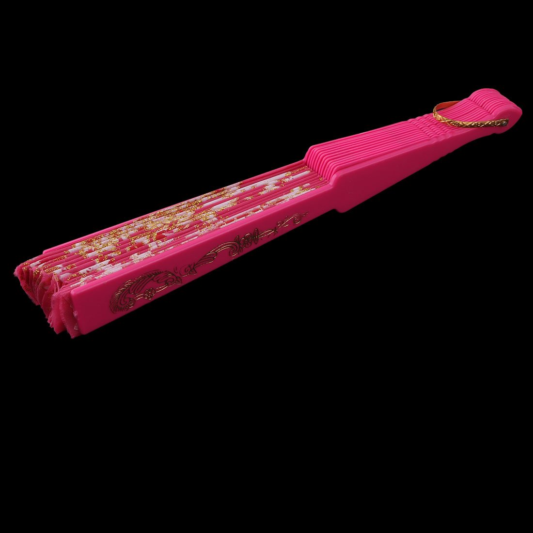 Qtqgoitem Women Polyester Chinese Style Cosplay Artistic Handle Folding Fan 24cm Length Fuchsia (model: 800 bc5 a82 e25 7c2)