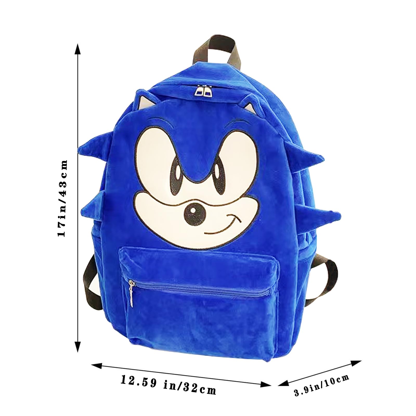 LXYXEV Cute Plush Cartoon Backpack for Boys and Girls-Lightweight Travel Rucksacks Book Bags with Adjustable Shoulder Straps-Blue