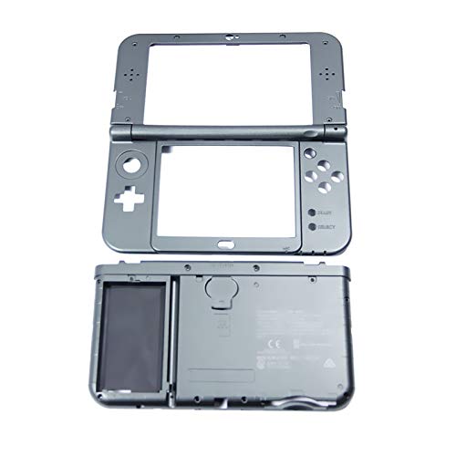 New for New3DSXL Housing Case Shell Black Replacement, for Nintendo New 3DS XL LL Handheld Game Console, Internal B C D Faceplate Screen Frame Casing Cover 3 PCS Set Spare Parts