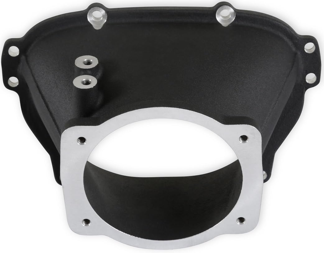 NEW HOLLEY ULTRA LO-RAM 105MM THROTTLE BODY ADAPTER,FRONT FEED MOUNT,ЕFІ STYLE FLANGE,BLACK SATIN FINISH,COMPATIBLE WITH GМ GEN V LT1 ENGINES