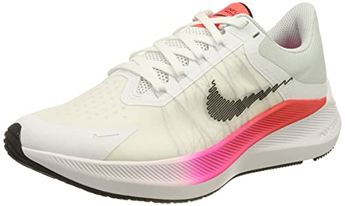 Nike Women's Running Shoe, White Black Bright Crimson Total Orange, 11